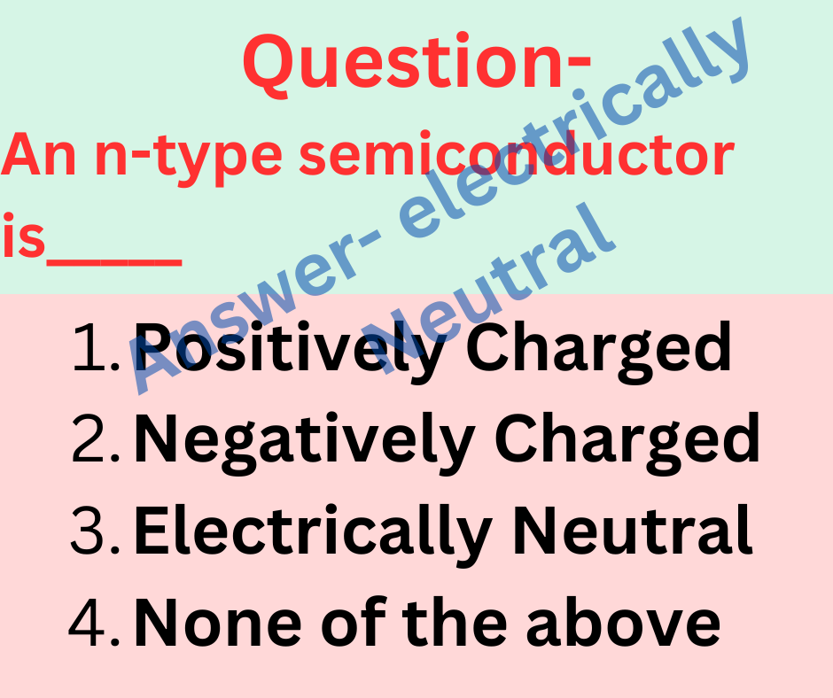 An n-type Semiconductor is_________