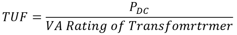 Transformer Utilization Factor (TUF)
